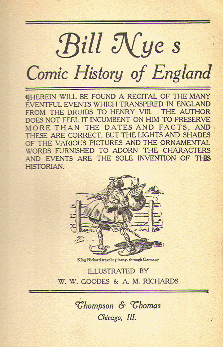 Heritage History | Comic History of England by Bill Nye